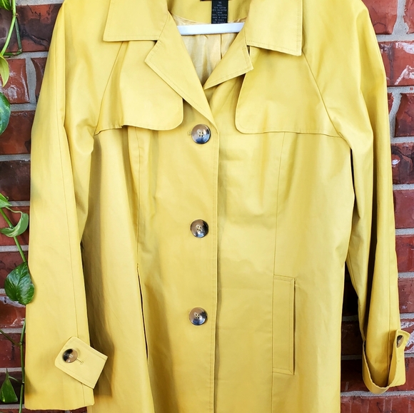 Grace Elements | Jackets & Coats | Grace Elements Yellow Trench Coat ...